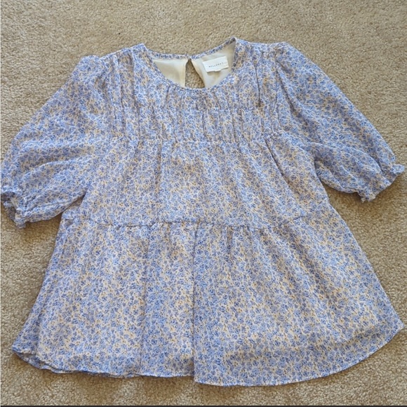 MELLODAY | Tops | Melloday Puff Sleeve Tiered Blouse | Poshmark